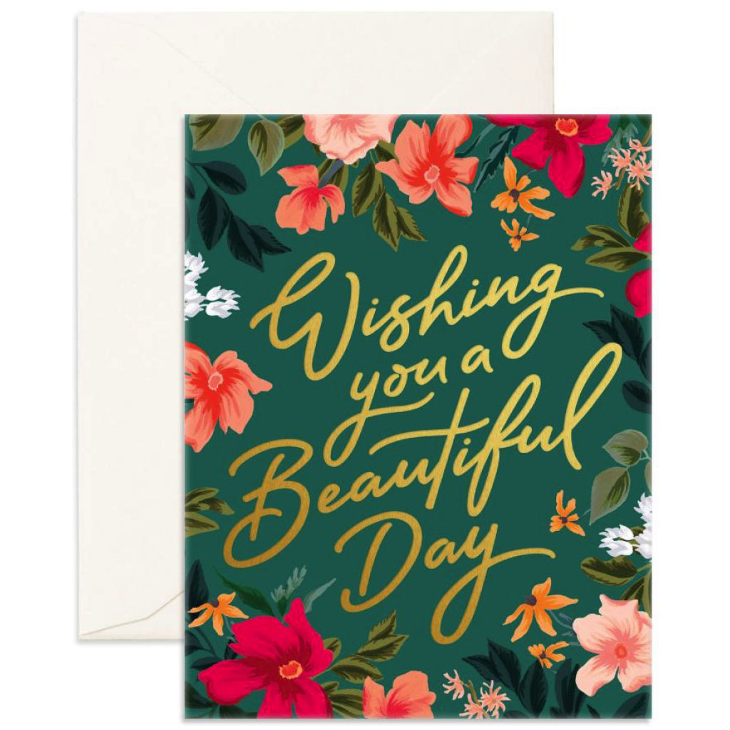 Wishing You A Beautiful Day Card by Fox & Fallow – Outer Layer