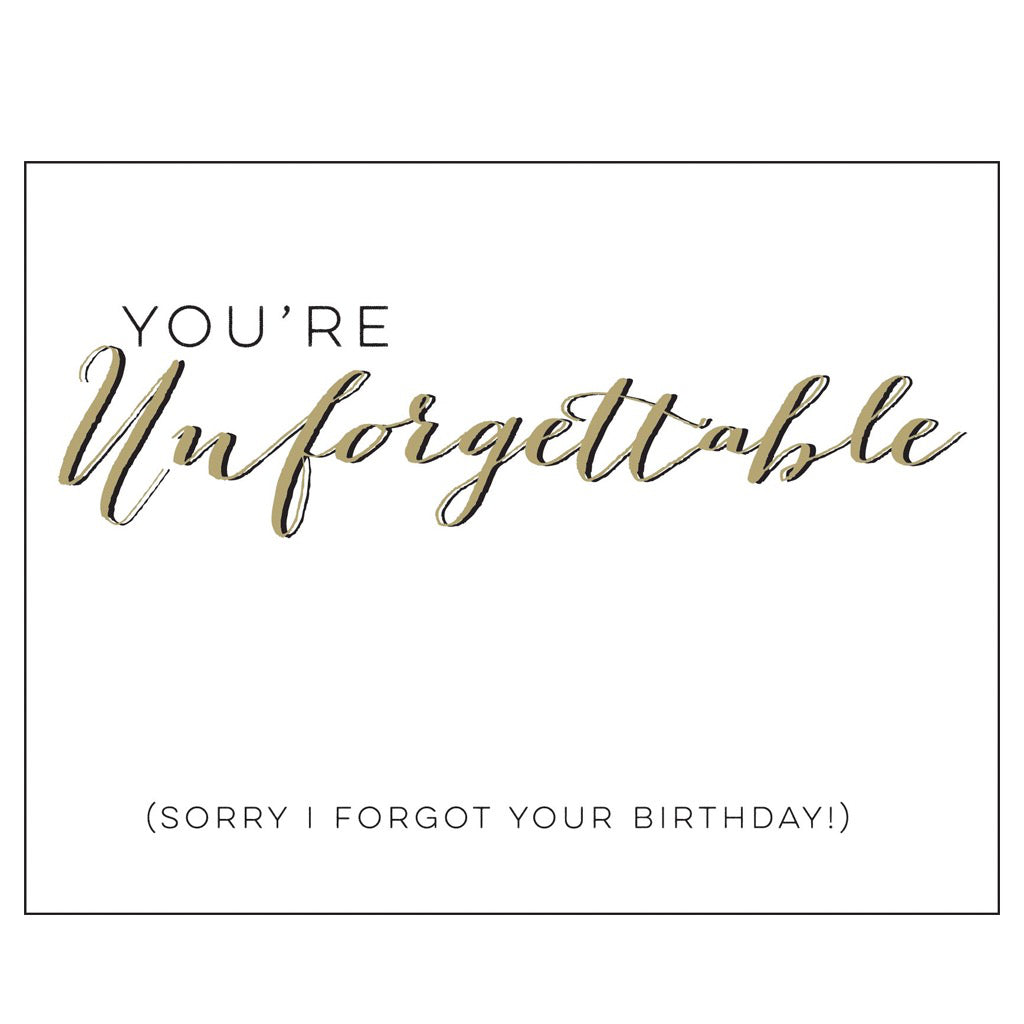 You're Unforgettable Birthday Card by Halfpenny Postage – Outer Layer