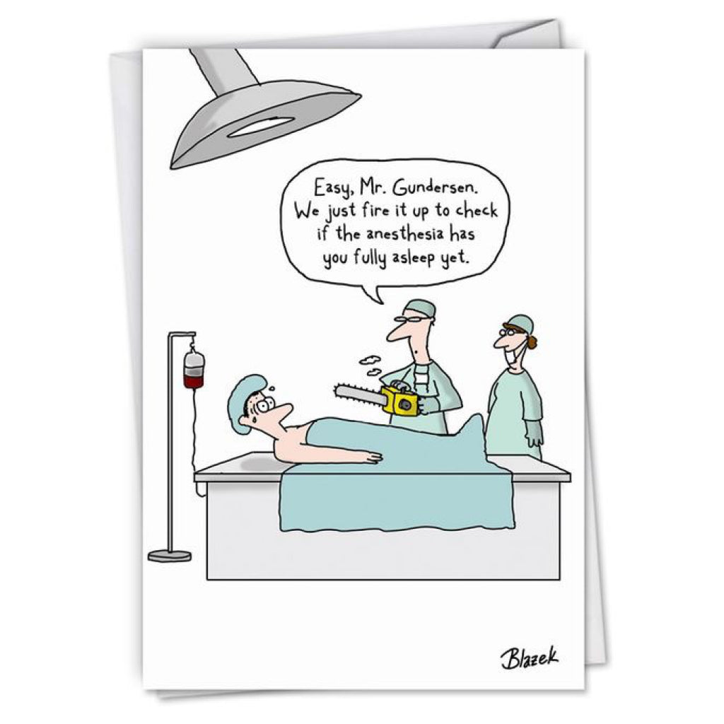 Anesthesia Birthday Card | Nobleworks – Outer Layer