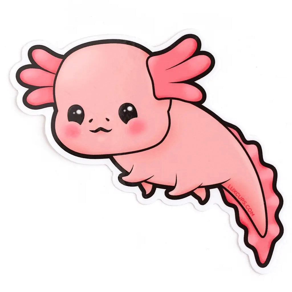 Axolotl Sticker | LuxCups Creative – Outer Layer