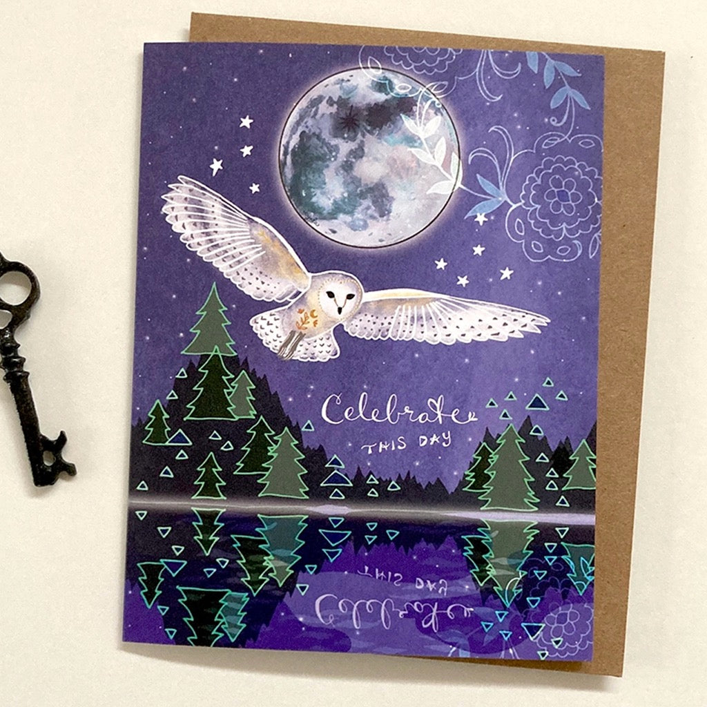 Barn Owl Lake Card | Cynla Studio – Outer Layer