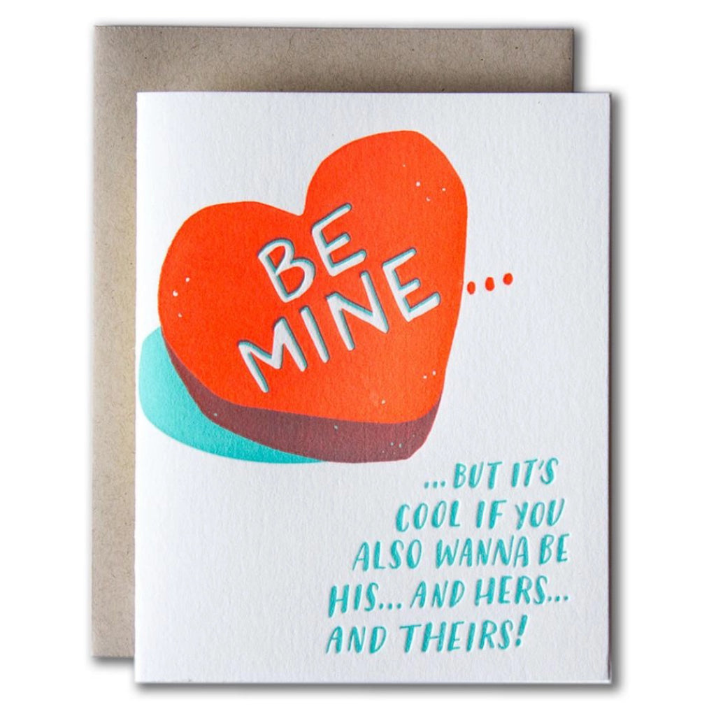 Be Mine Poly Relationship Love Card | Ladyfingers Letterpress – Outer Layer