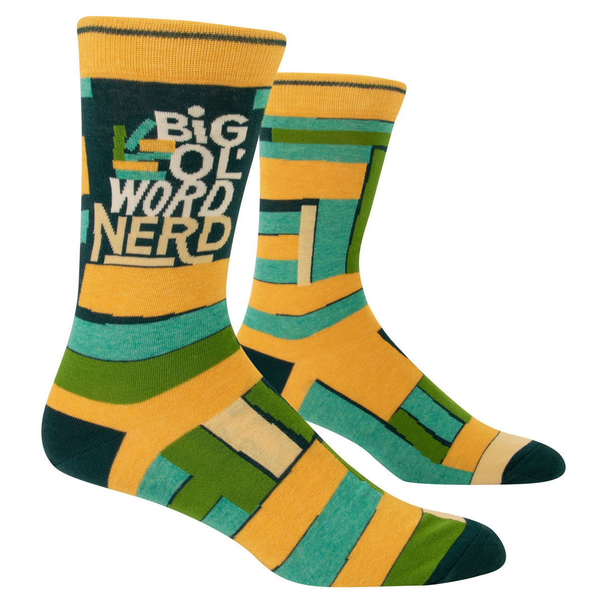 Big Ol' Word Nerd Men's Crew Socks | Blue Q – Outer Layer