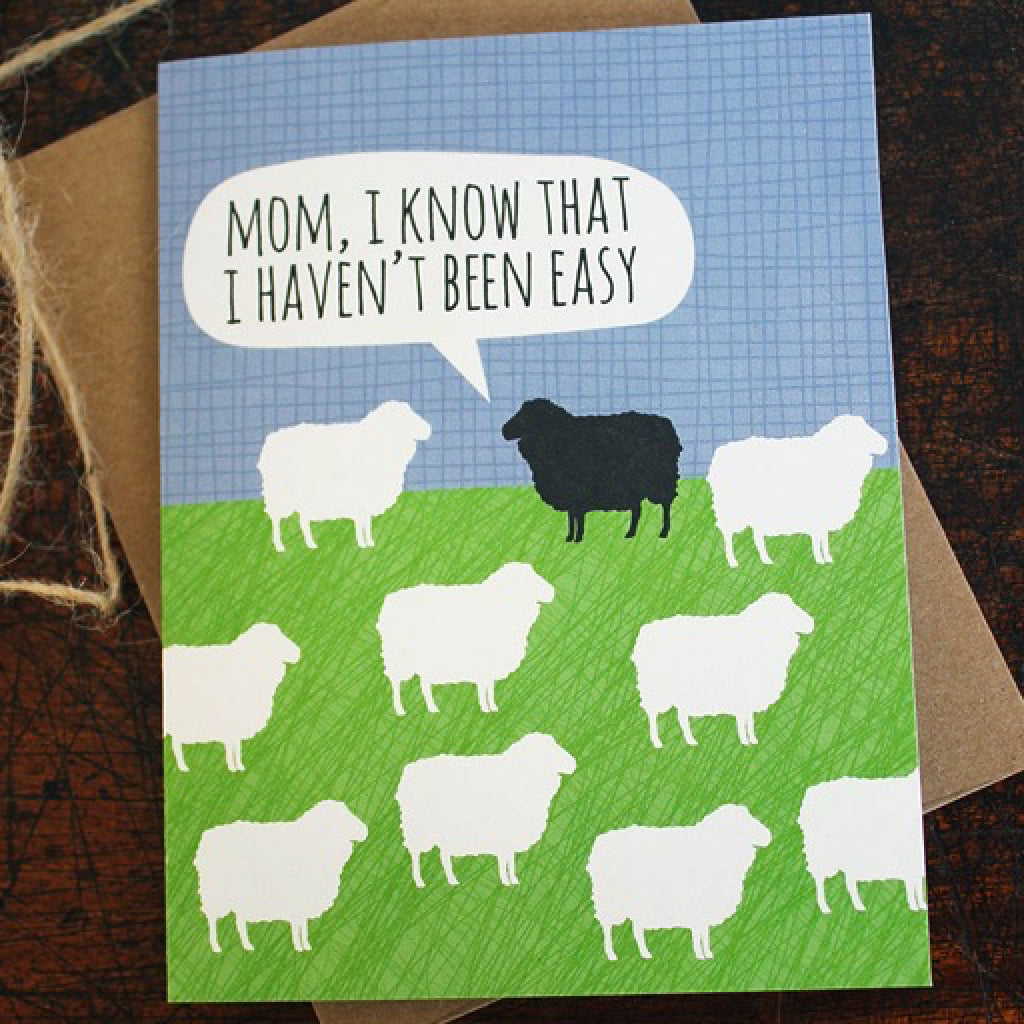 Black Sheep Mom Card by Modern Printed Matter - Outer Layer