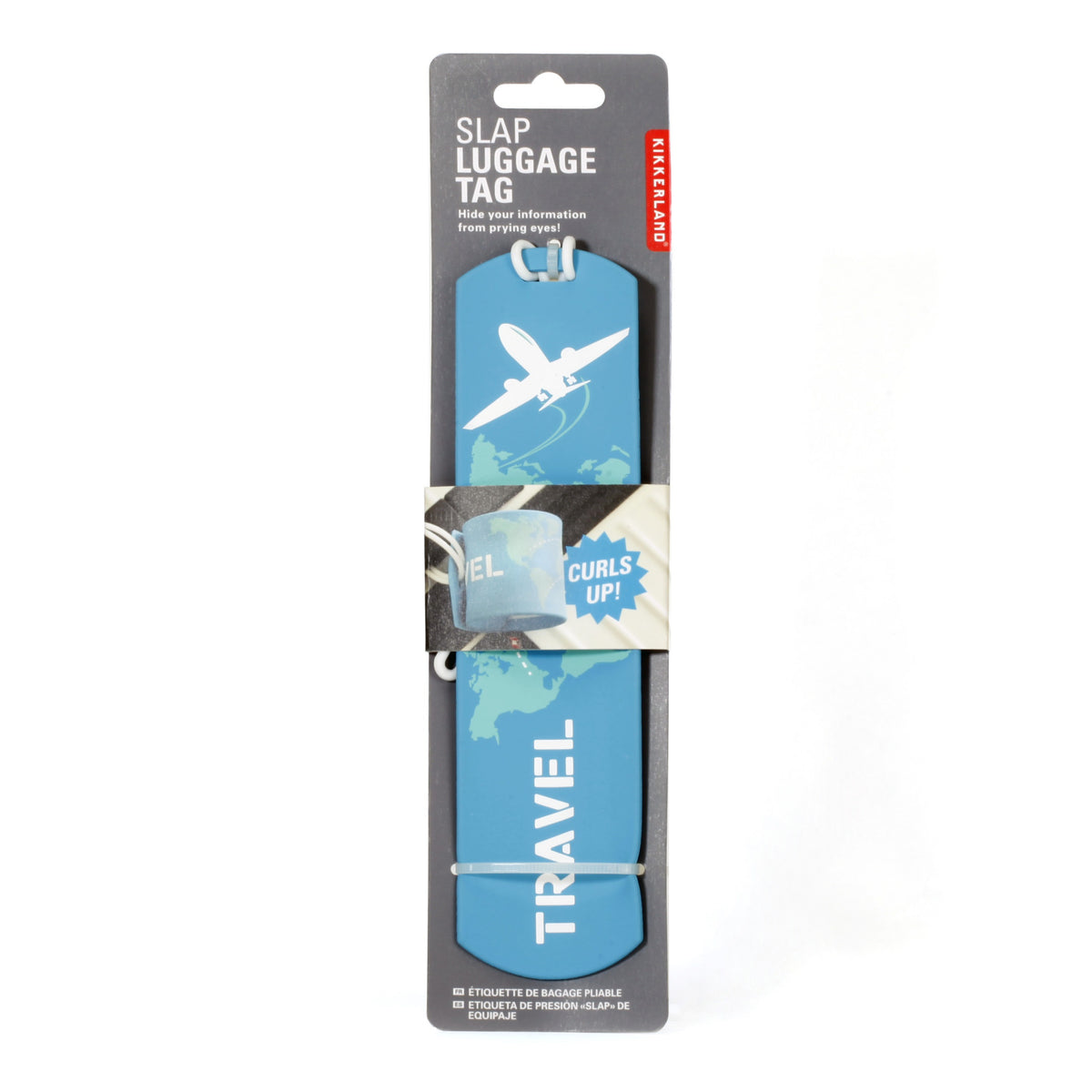 Blue Slap Luggage Tag | Kikkerland – Outer Layer