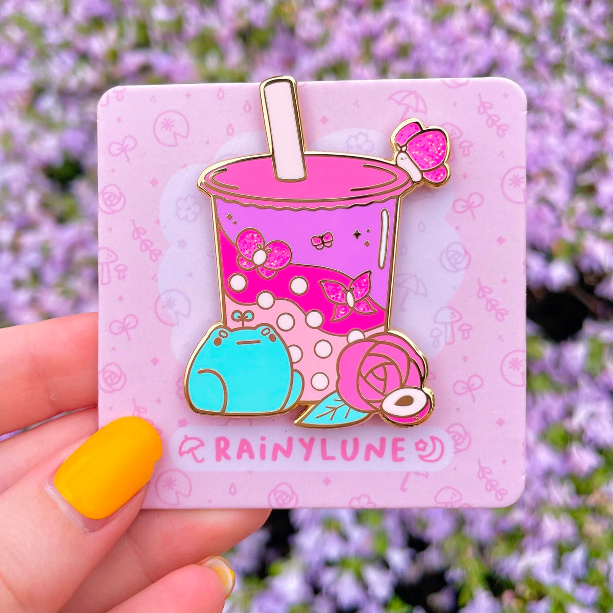 Butterfly Boba Frog Pin | Rainylune – Outer Layer