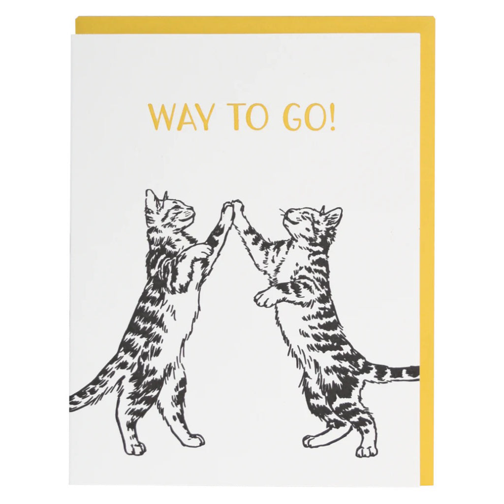 Cat High Five Congratulations Card | Smudge Ink – Outer Layer