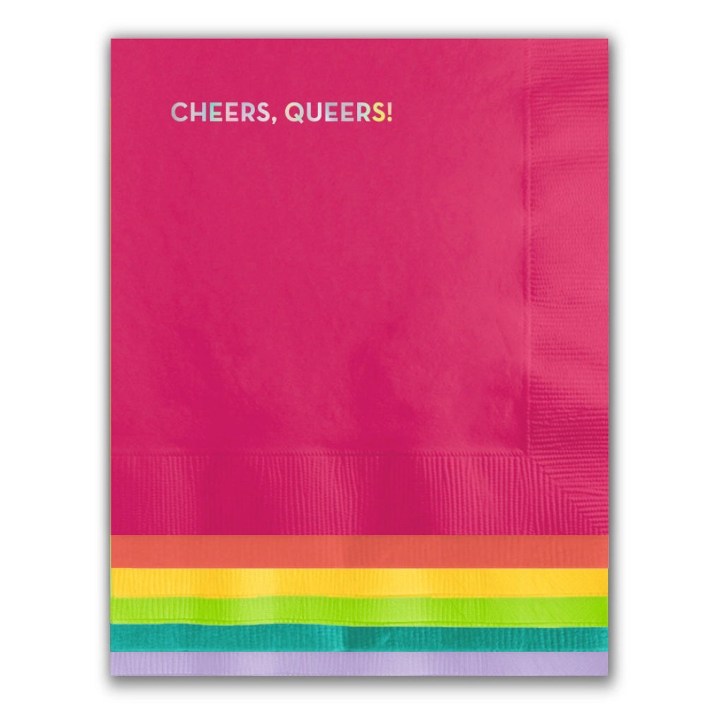 Cheers Queers Rainbow Napkins | Sapling Press – Outer Layer