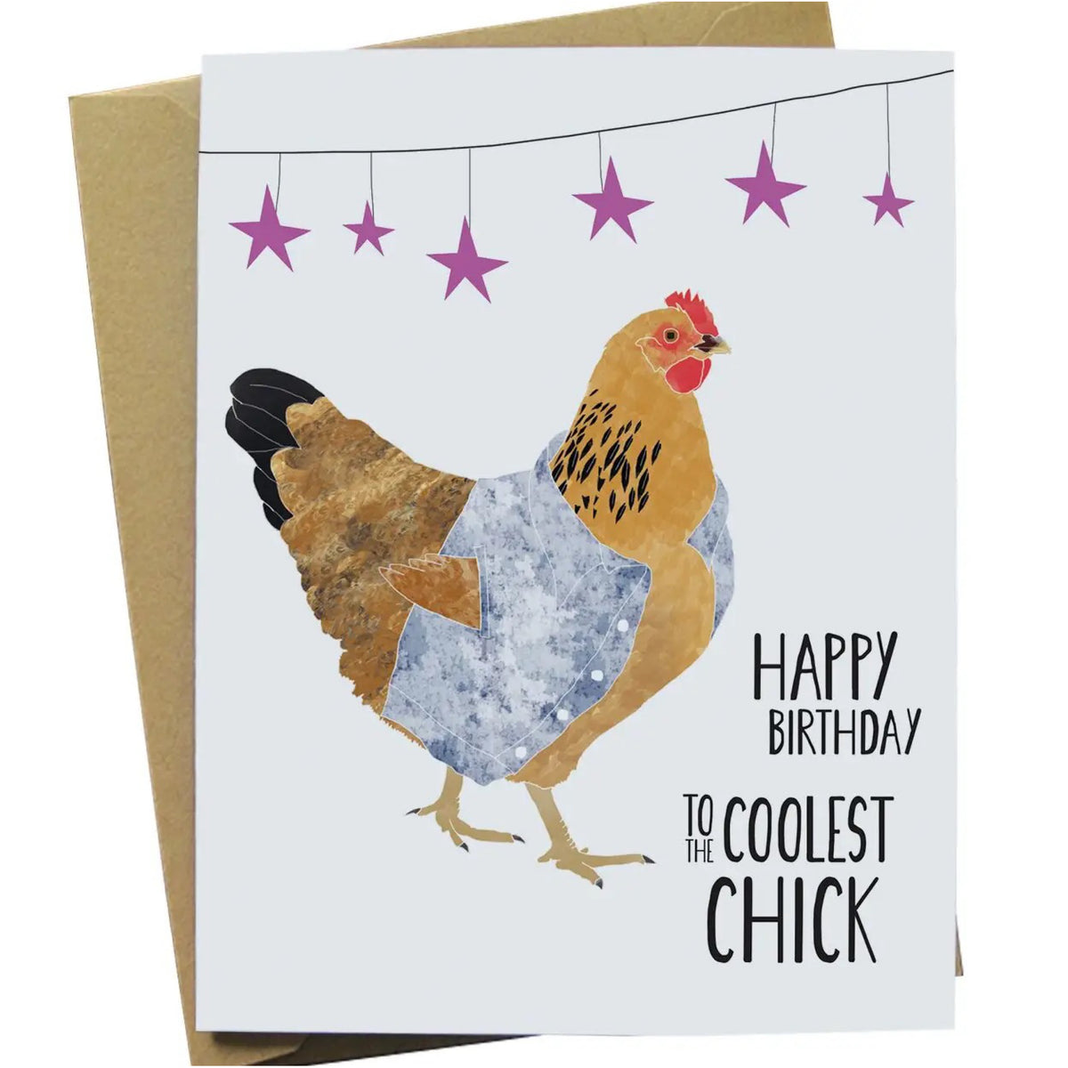 Chicken Birthday Card | Paper Wolf Design – Outer Layer