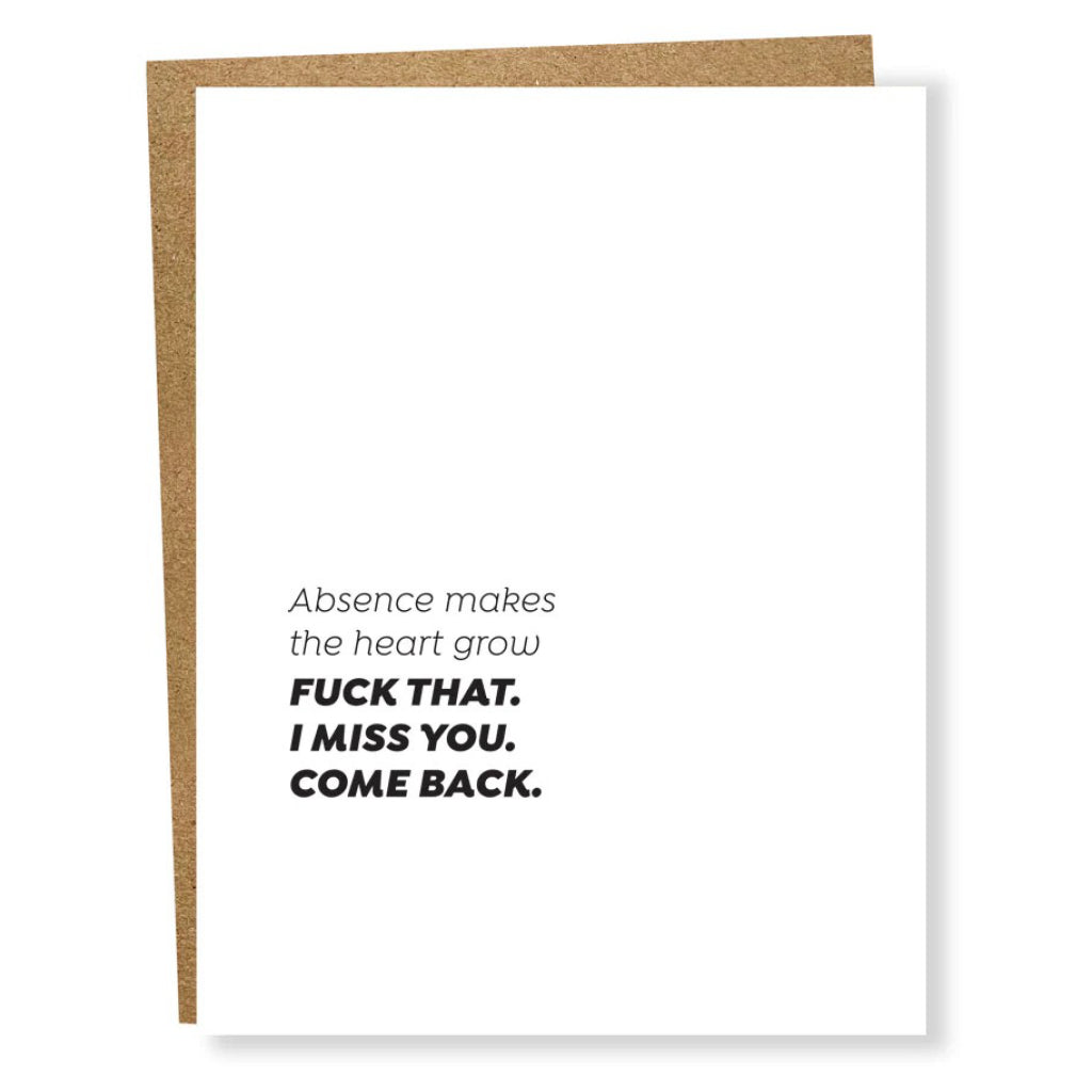 Come Back Card | Sapling Press – Outer Layer