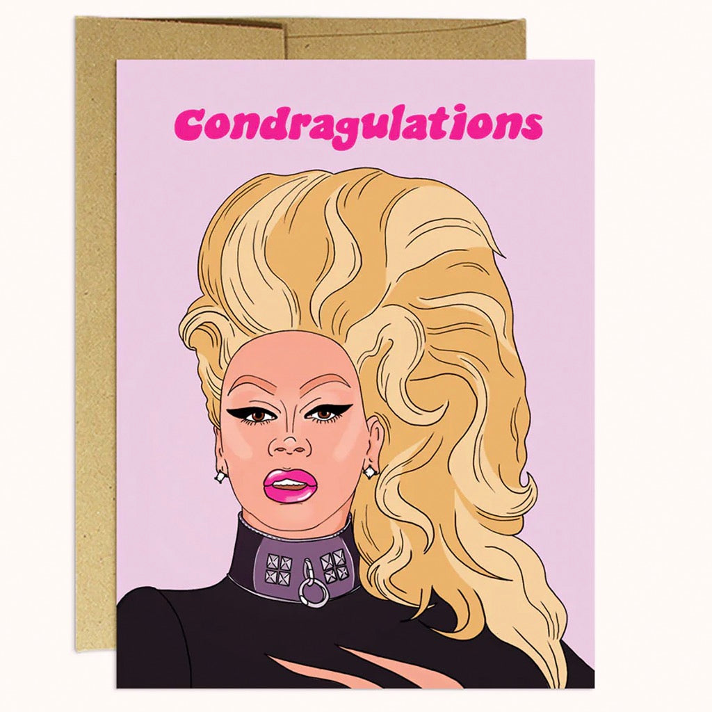 Condragulations Rupaul Card | Party Mountain Paper – Outer Layer