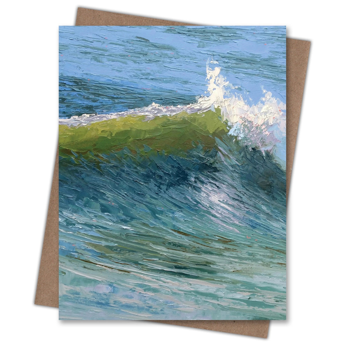 Cresting Wave Blank Greeting Card | Waterknot – Outer Layer