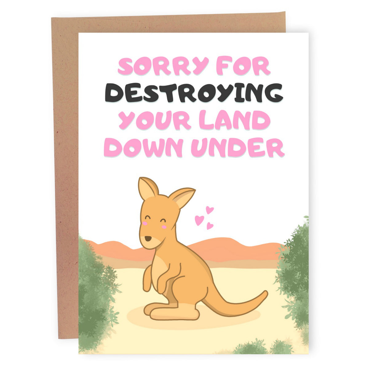 Destroying Your Land Down Under Card | Sleazy Greetings – Outer Layer