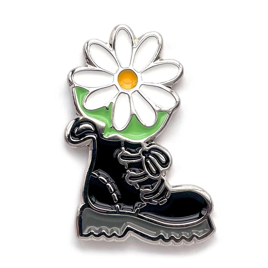 Doc Marten Boot With Daisy Enamel Pin | Frog & Toad – Outer Layer