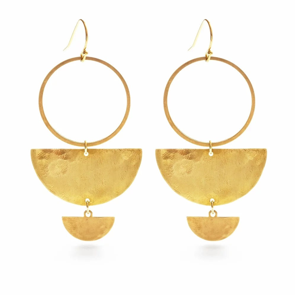 Double Half Moon Earrings | Mind's Eye Design – Outer Layer