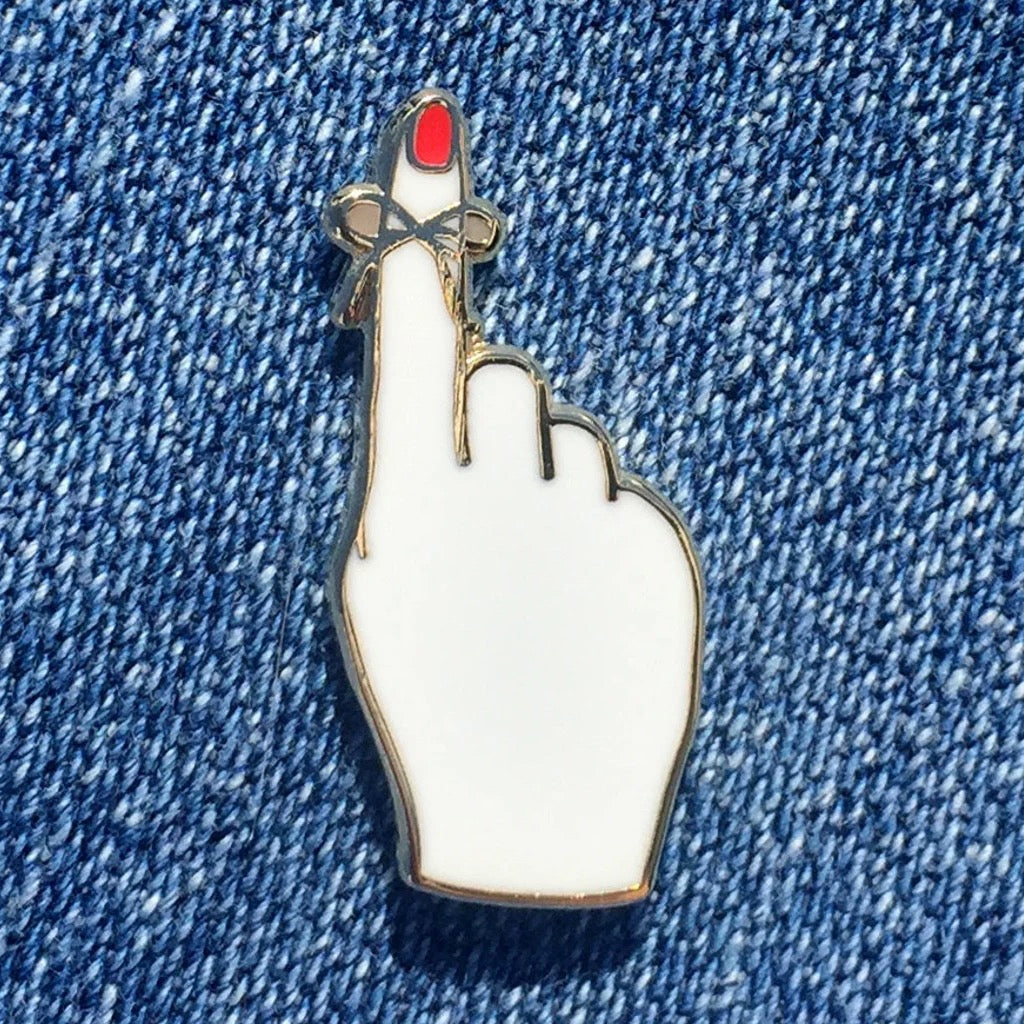 Finger String Don't Forget Enamel Pin | Near Modern Disaster – Outer Layer