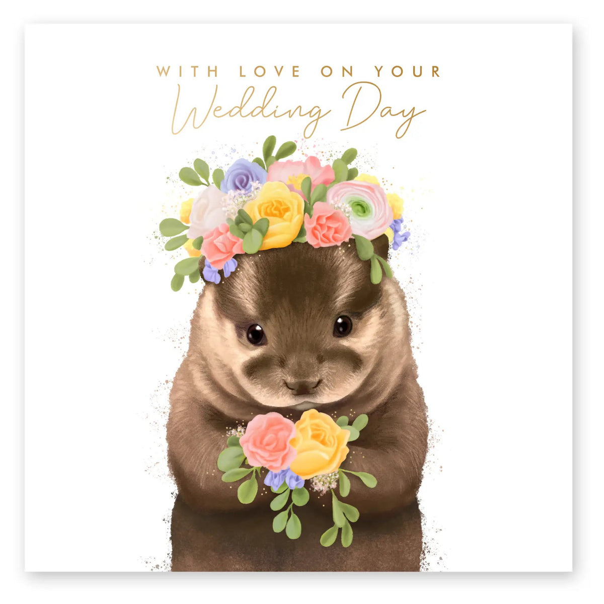 Floral Otter Wedding Card | Central23 – Outer Layer
