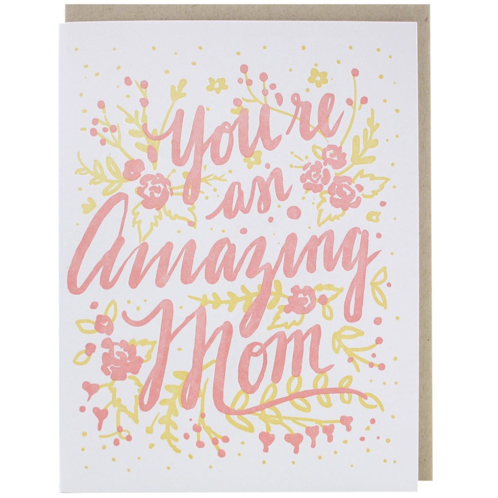 Flourishing Amazing Mom Card by Smudge Ink - Outer Layer