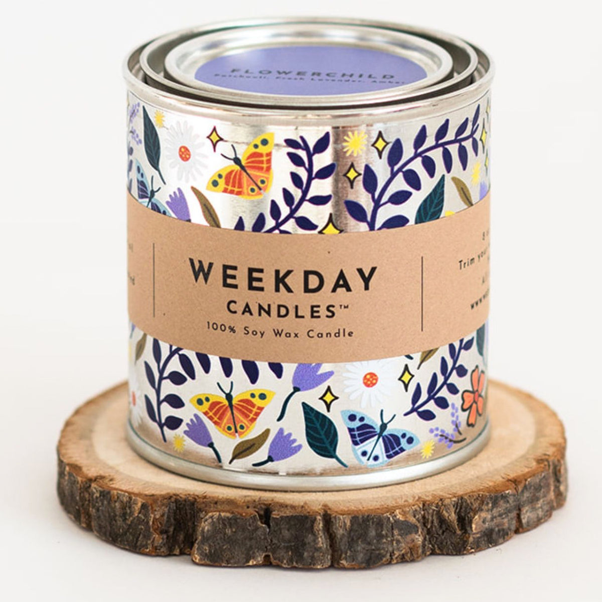 Flowerchild Paint Tin Candle | Weekday Candles – Outer Layer