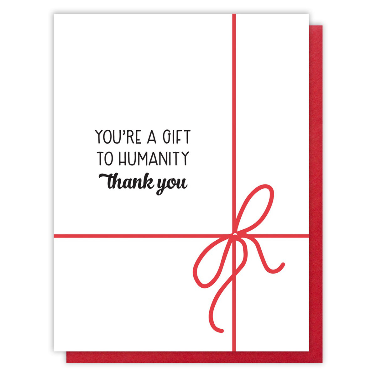 Gift To Humanity Thank You Card | Kiss And Punch – Outer Layer