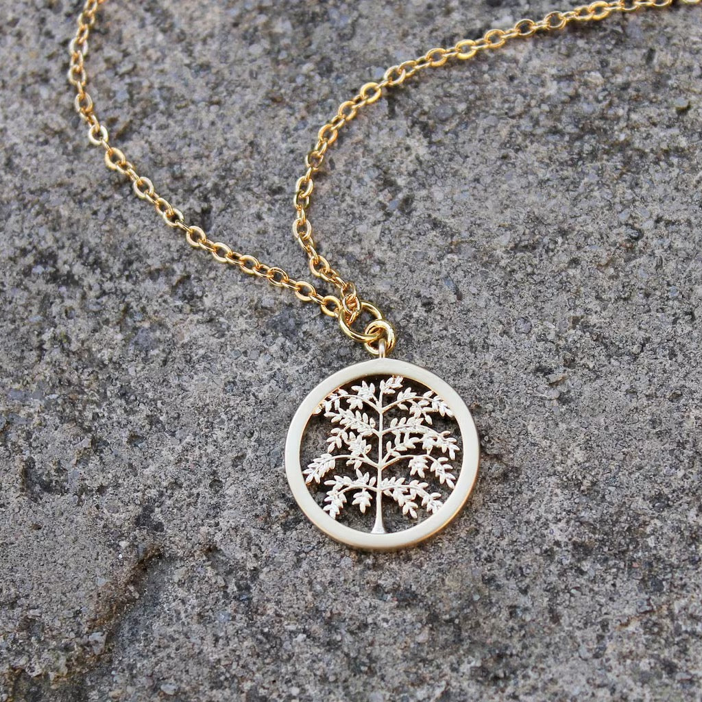 Gold Tree Necklace | Vintage Acorn – Outer Layer