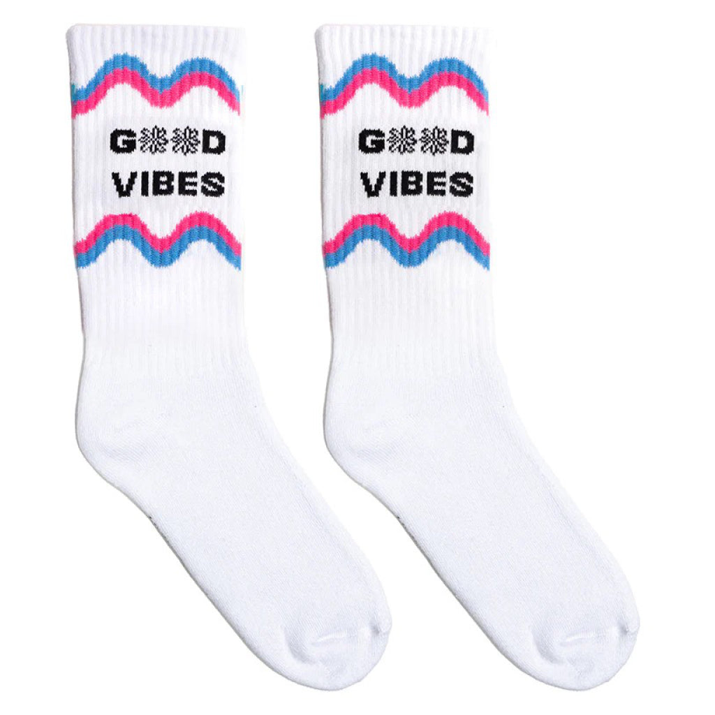 Good Vibes Classic Crew Socks | Living Royal – Outer Layer