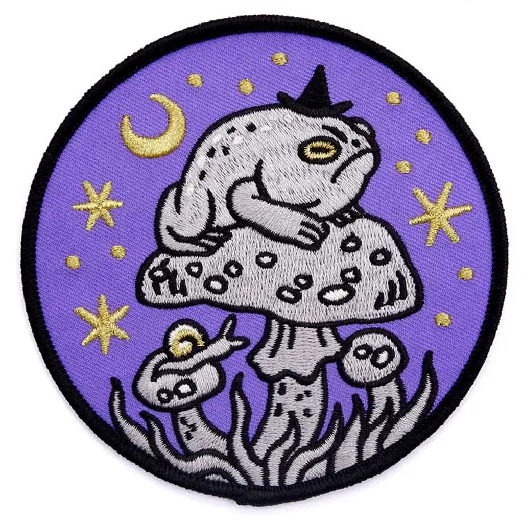 Grumpy Toad Witch Embroidered Patch | Cat Coven – Outer Layer