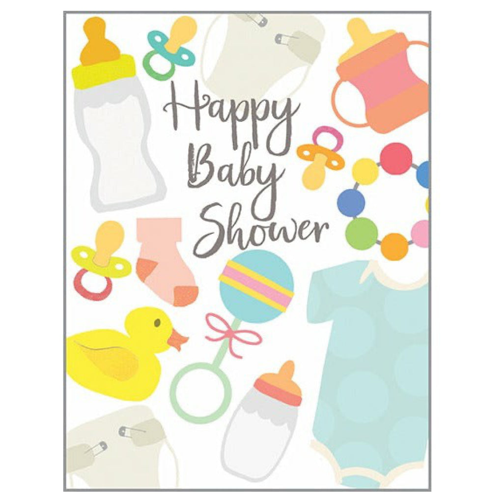 Happy Baby Shower Baby Stuff Card | Gina B Designs – Outer Layer