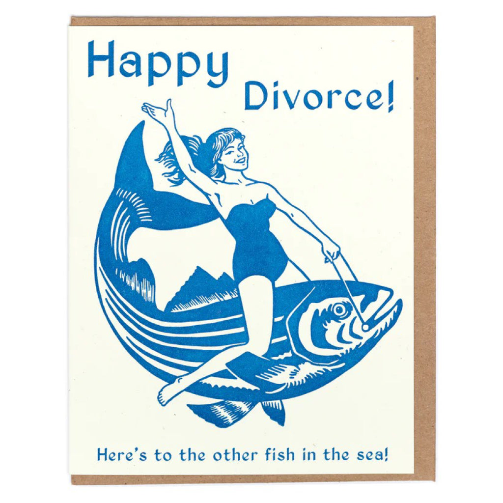 Happy Divorce Card | Lady Pilot Letterpress – Outer Layer