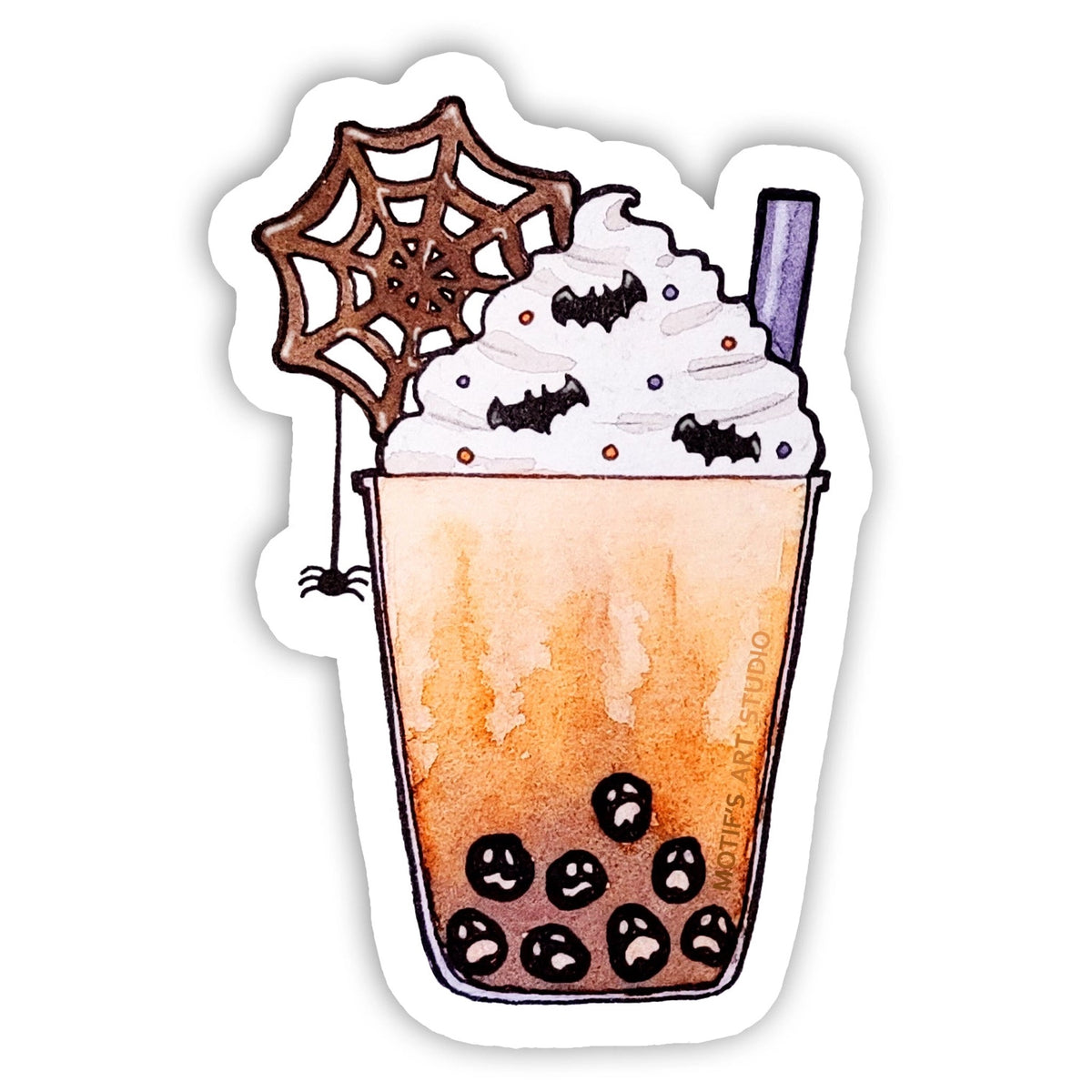 Haunted Boba Sticker | Motif's Art Studio – Outer Layer