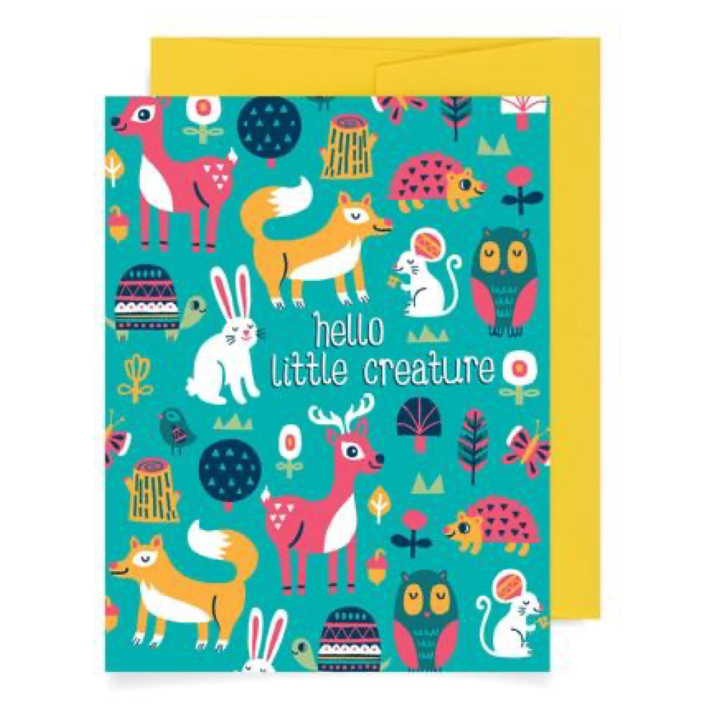 Hello Little Creature Card | Badge Bomb – Outer Layer