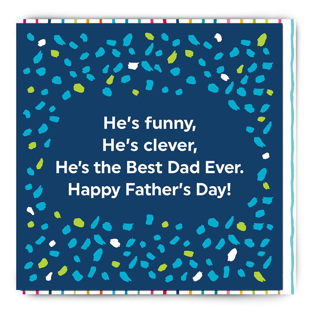 He's Funny He's Clever Father's Day Card | Brain Box Candy – Outer Layer