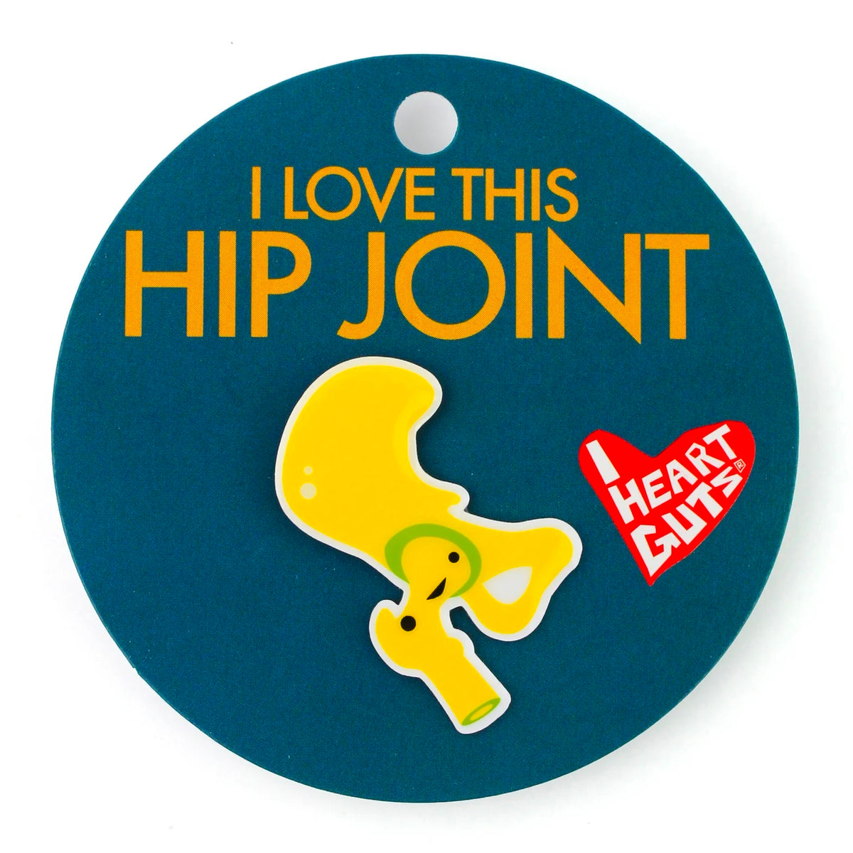 Hip Joint Lapel Pin | I Heart Guts – Outer Layer