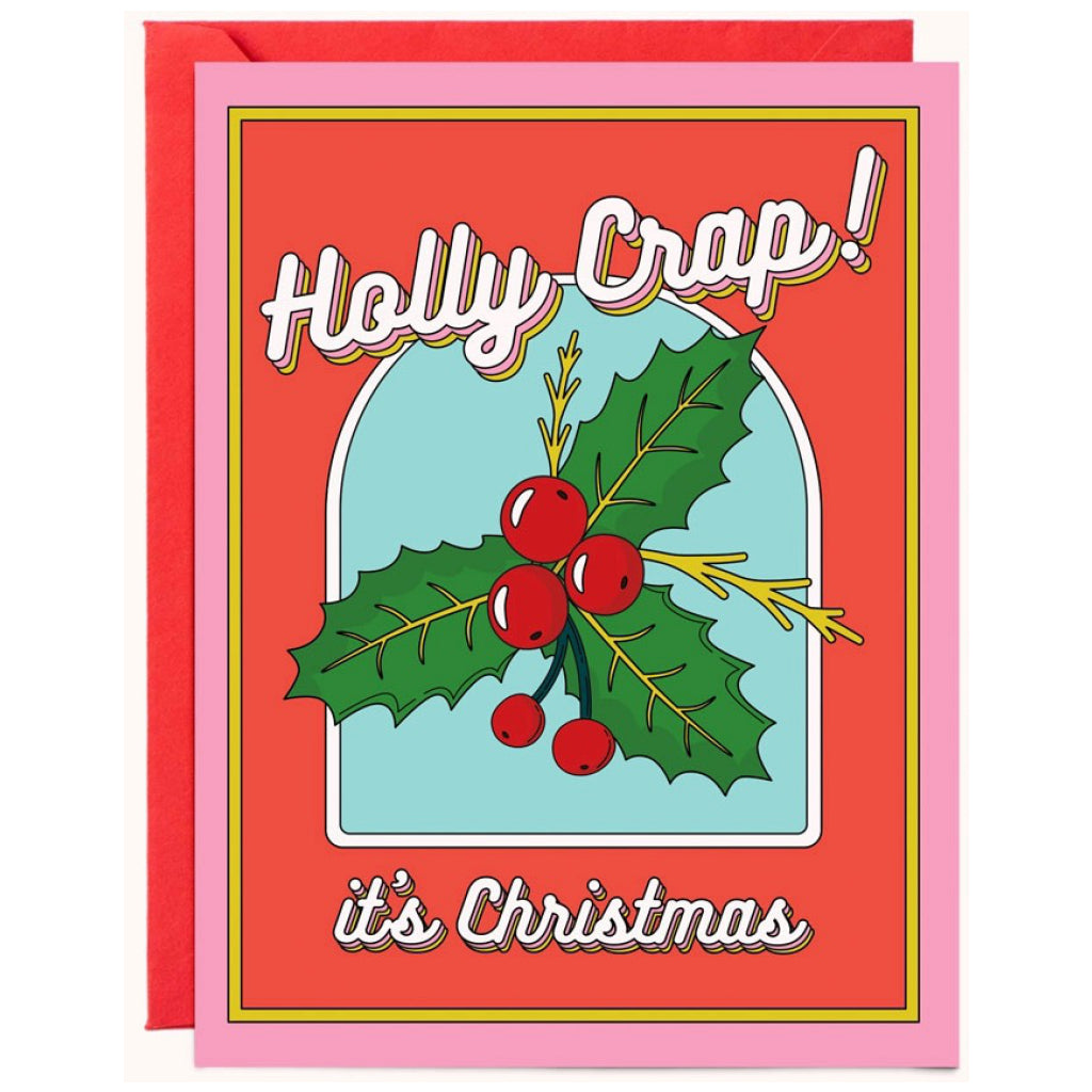 Holly Crap! Christmas Card | Party Mountain Paper – Outer Layer
