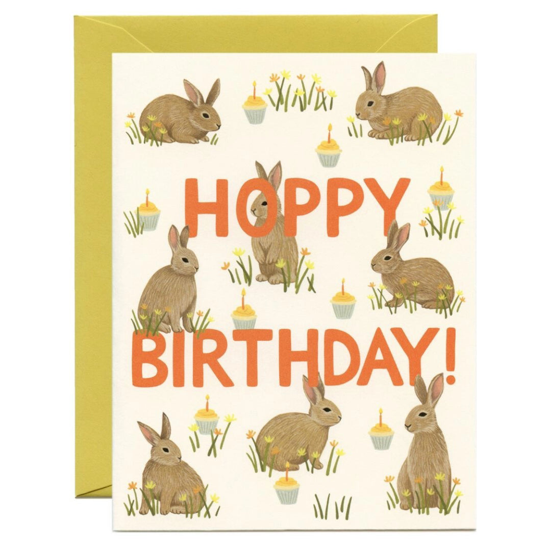 Hoppy Birthday Bunnies Card | Yeppie Paper – Outer Layer