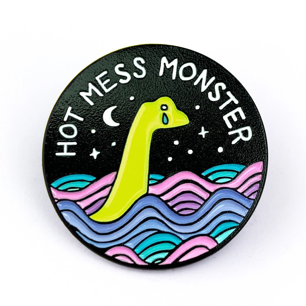 Hot Mess Monster Enamel Pin | Band of Weirdos – Outer Layer