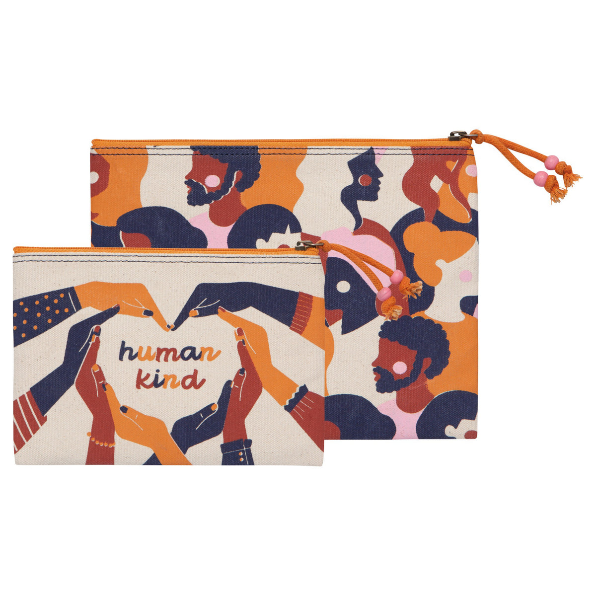 Human Kind Zipper Pouches Set of 2 | Danica – Outer Layer