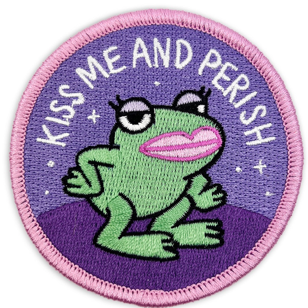 Kiss Me and Perish Loveland Frog Lady Patch | Band of Weirdos – Outer Layer