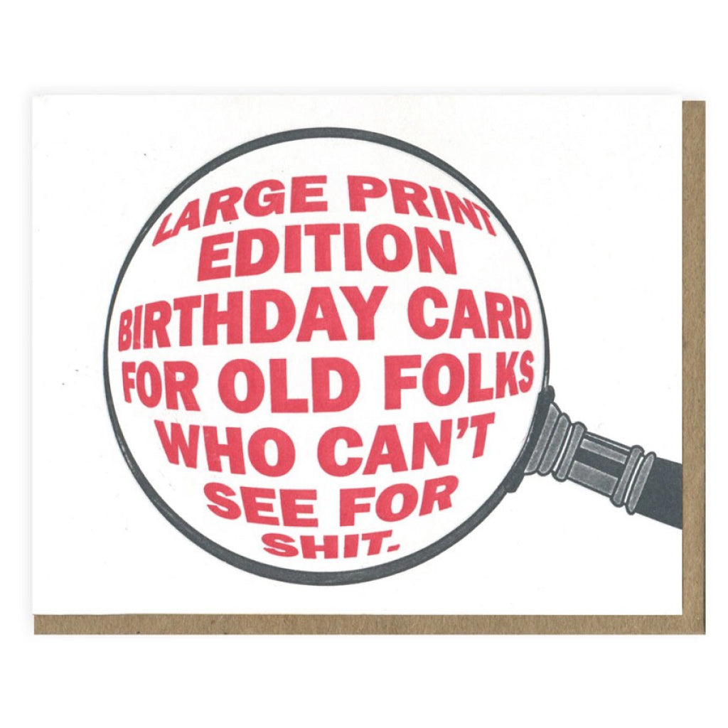 Large Print Edition Birthday Card | Blue Barnhouse – Outer Layer