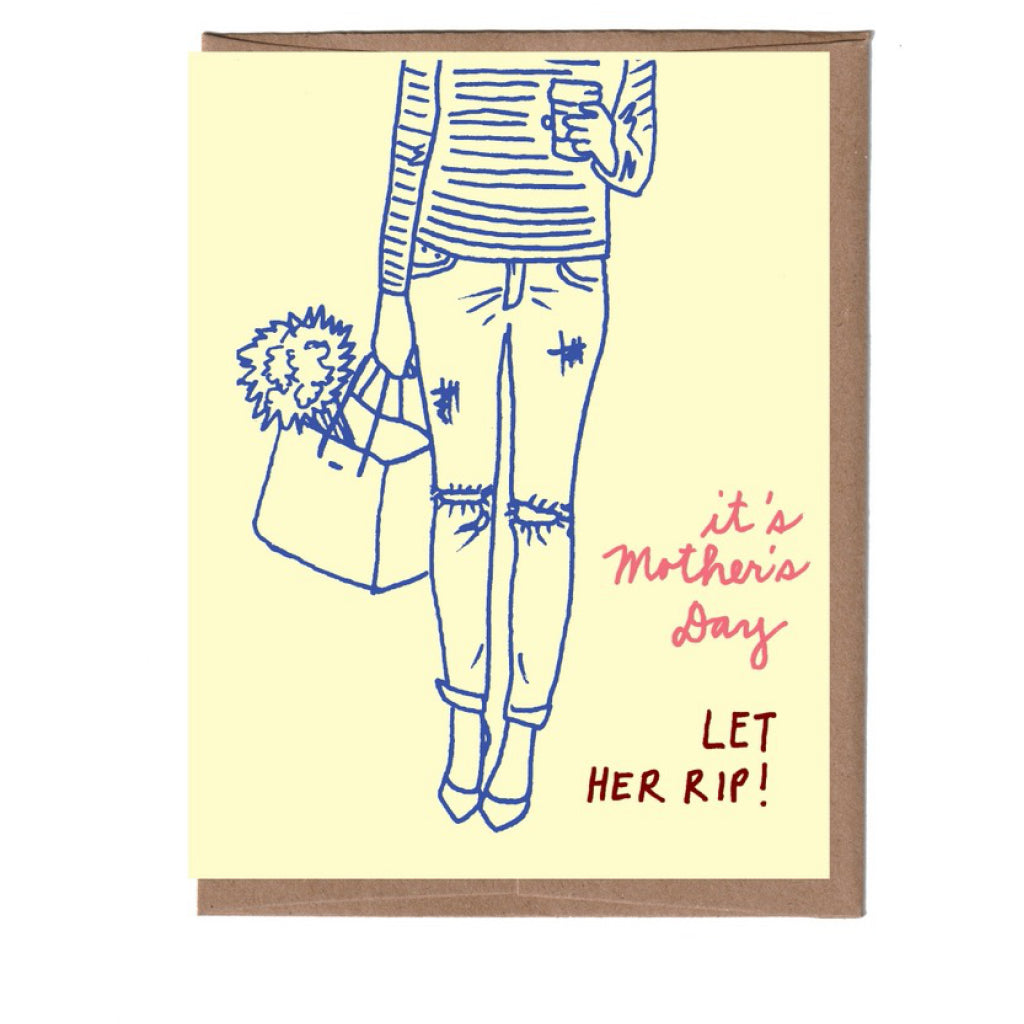 Let Her Rip Jeans Mother’s Day Card by La Familia Green – Outer Layer
