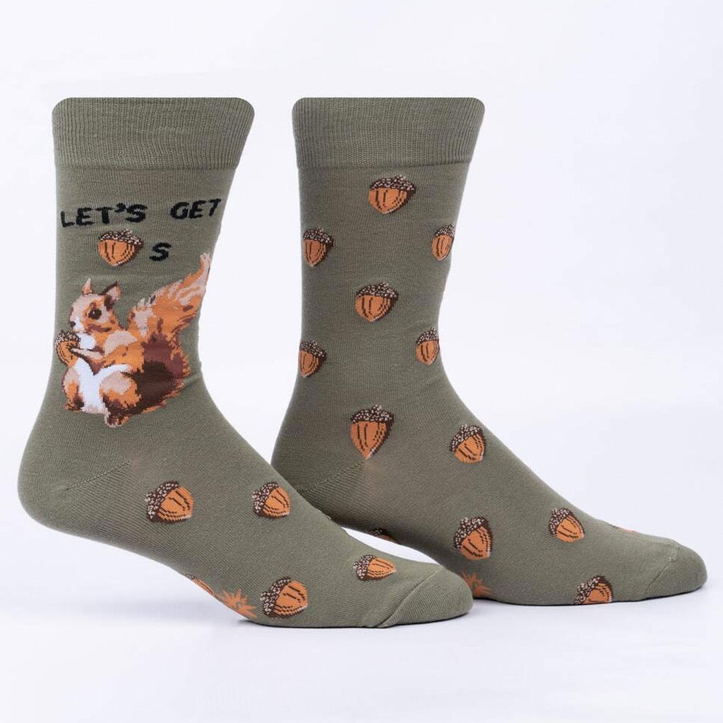 Let's Get Nuts Men's Crew Socks | Sock It To Me – Outer Layer