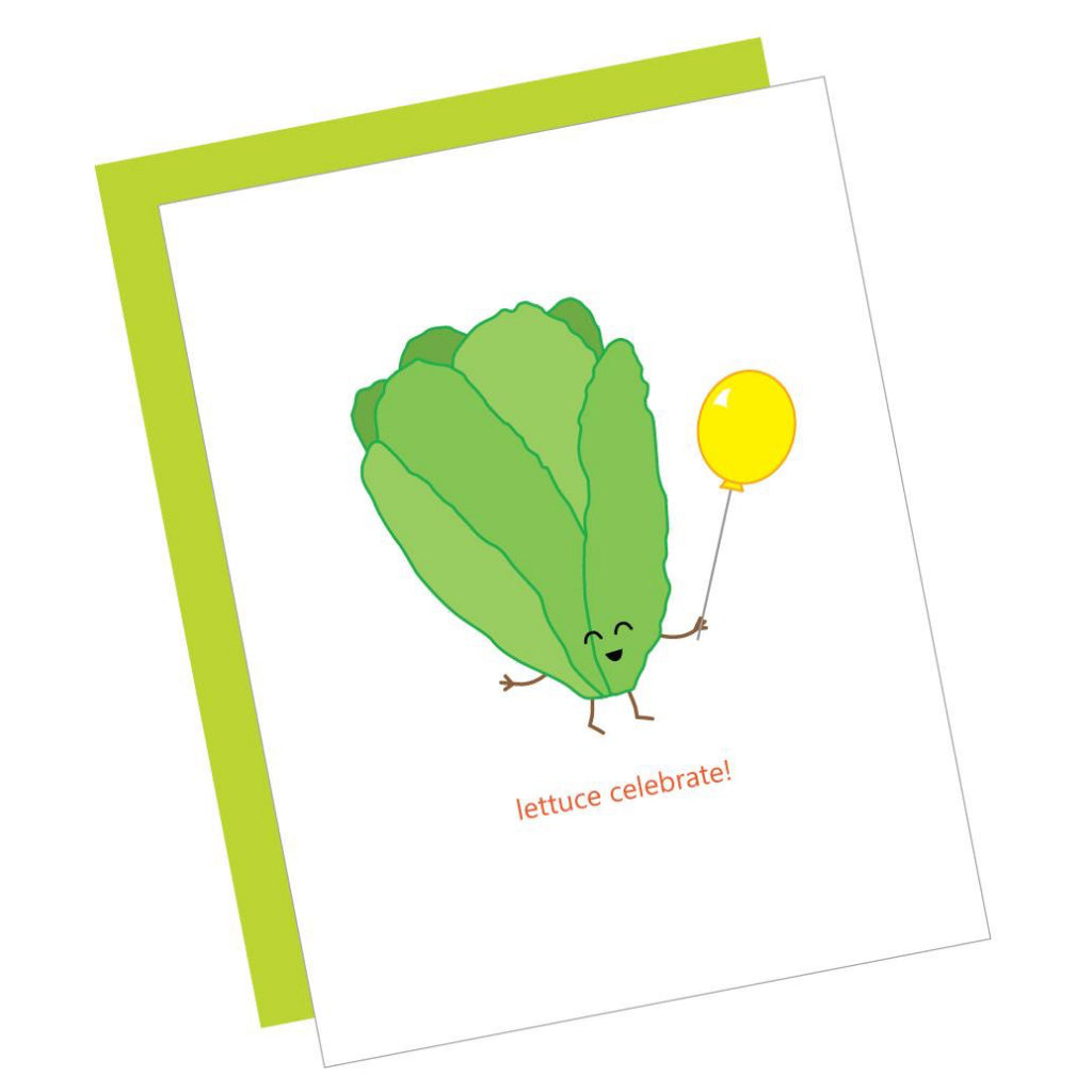 Lettuce Celebrate Card by Queenie's Cards – Outer Layer