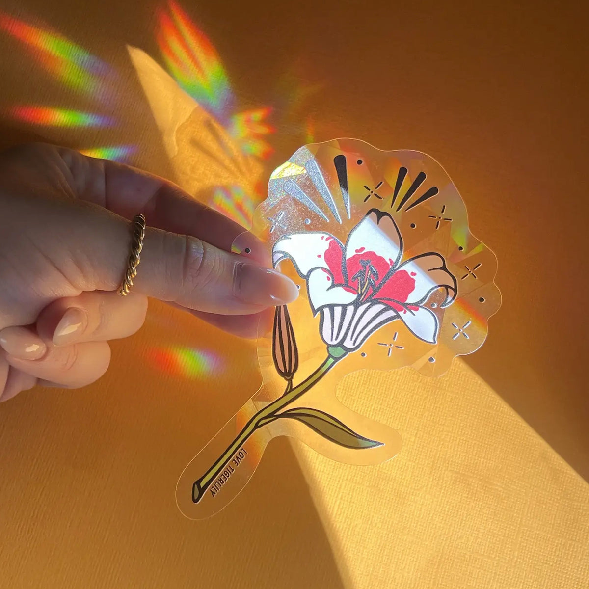 Lily Rainbow Maker Window Sticker White/Red | Love Tigerlily – Outer Layer