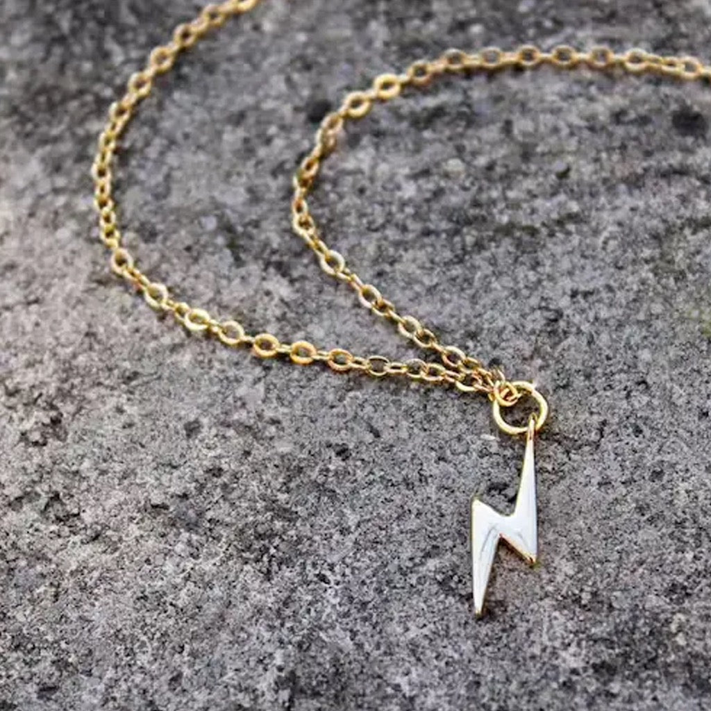 Little Lightning Bolt Necklace | Vintage Acorn – Outer Layer