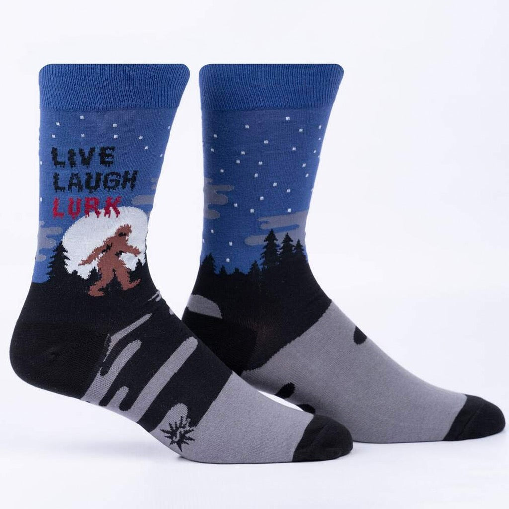 Live, Laugh, Lurk Men's Crew Socks | Sock It To Me – Outer Layer