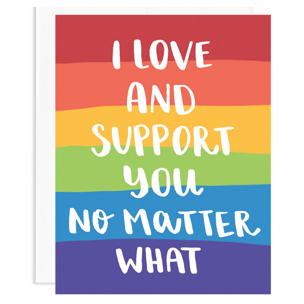 Love & Support Pride Rainbow Card | Grey Street Paper – Outer Layer