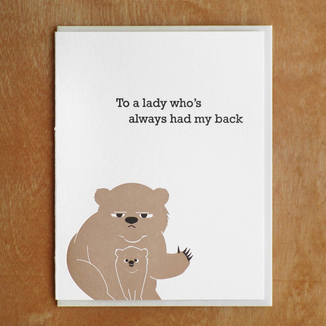 Mama Bear Always Had My Back Card | McBitterson's – Outer Layer