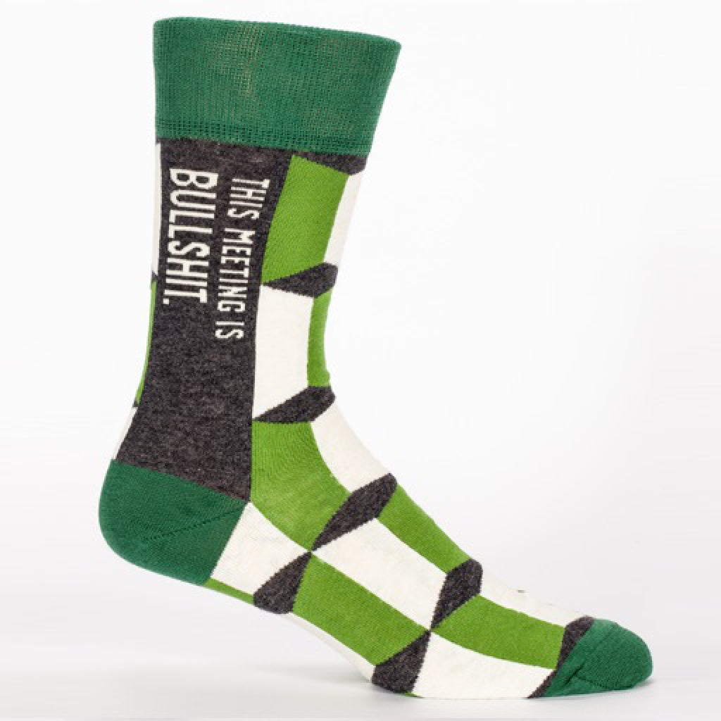 Meeting Is Bullshit Mens Socks by Blue Q - Outer Layer