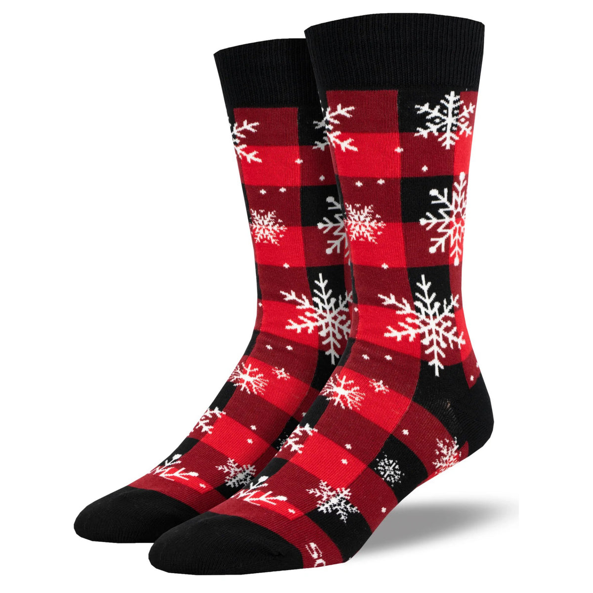 Men's Snowflake Plaidern Socks Red | SockSmith – Outer Layer
