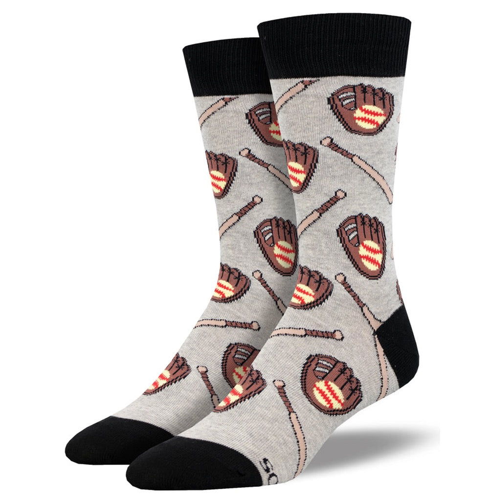 Men's Softball League Socks Light Grey Heather | SockSmith – Outer Layer